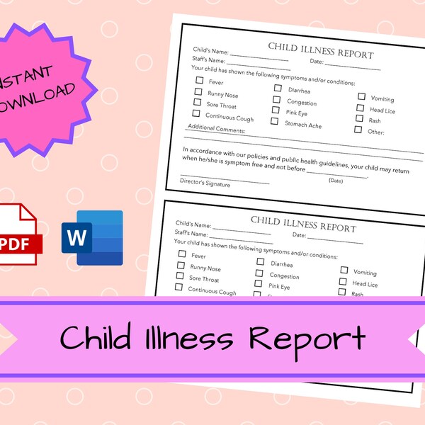 Home Daycare Forms - Etsy