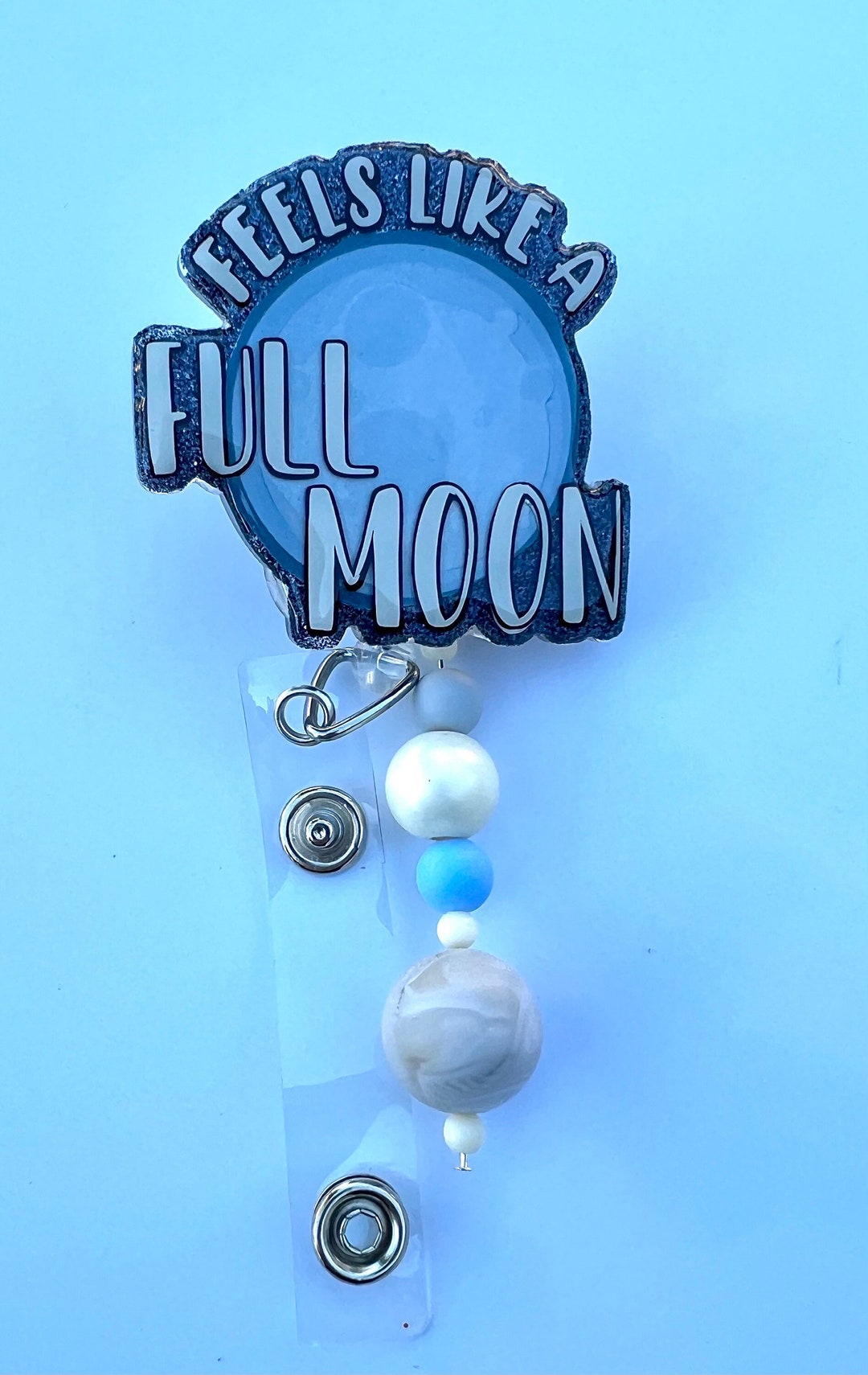 Feels Like a Full Moon Badge ID Holder - Etsy