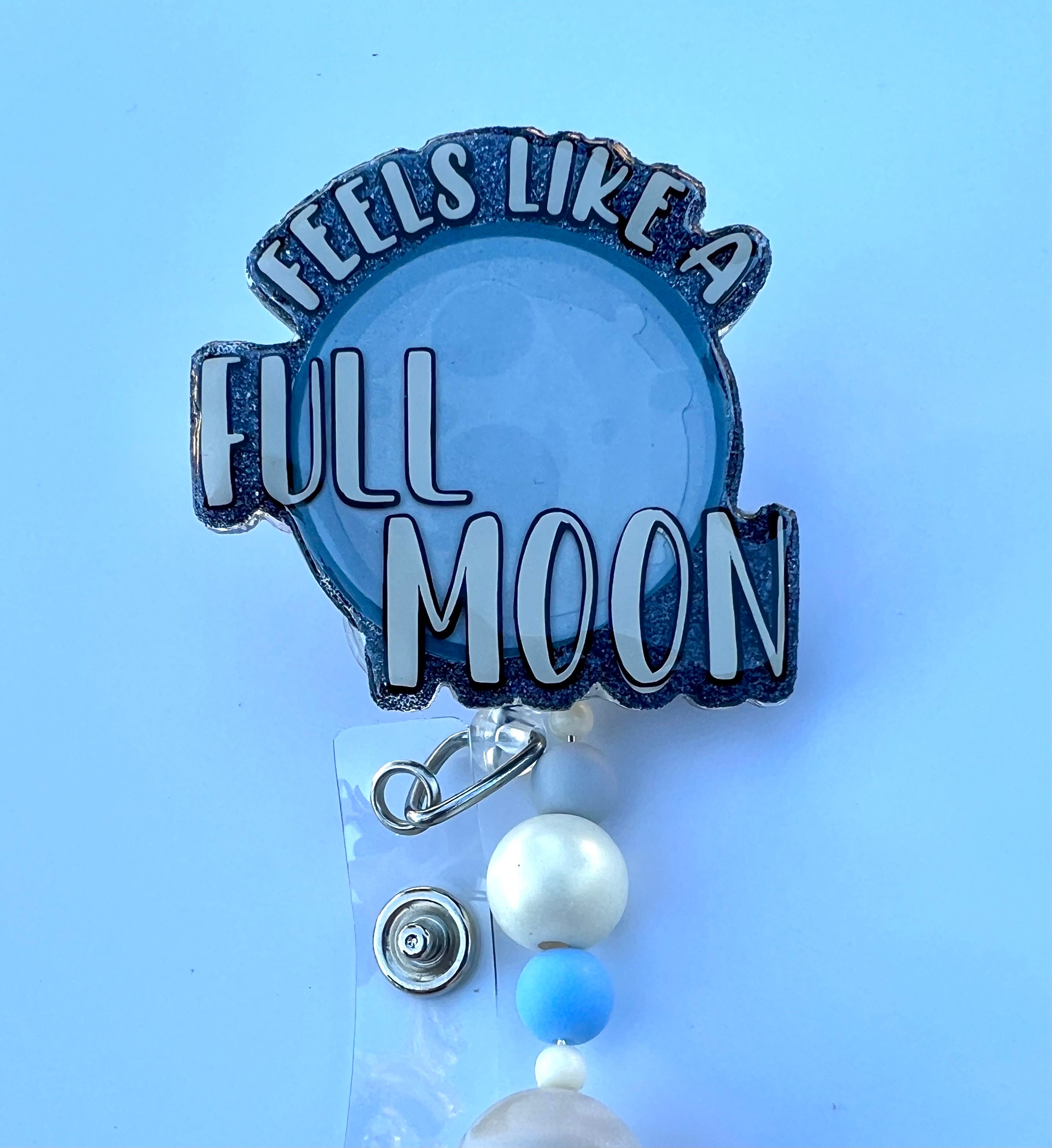 Feels Like a Full Moon Badge ID Holder - Etsy