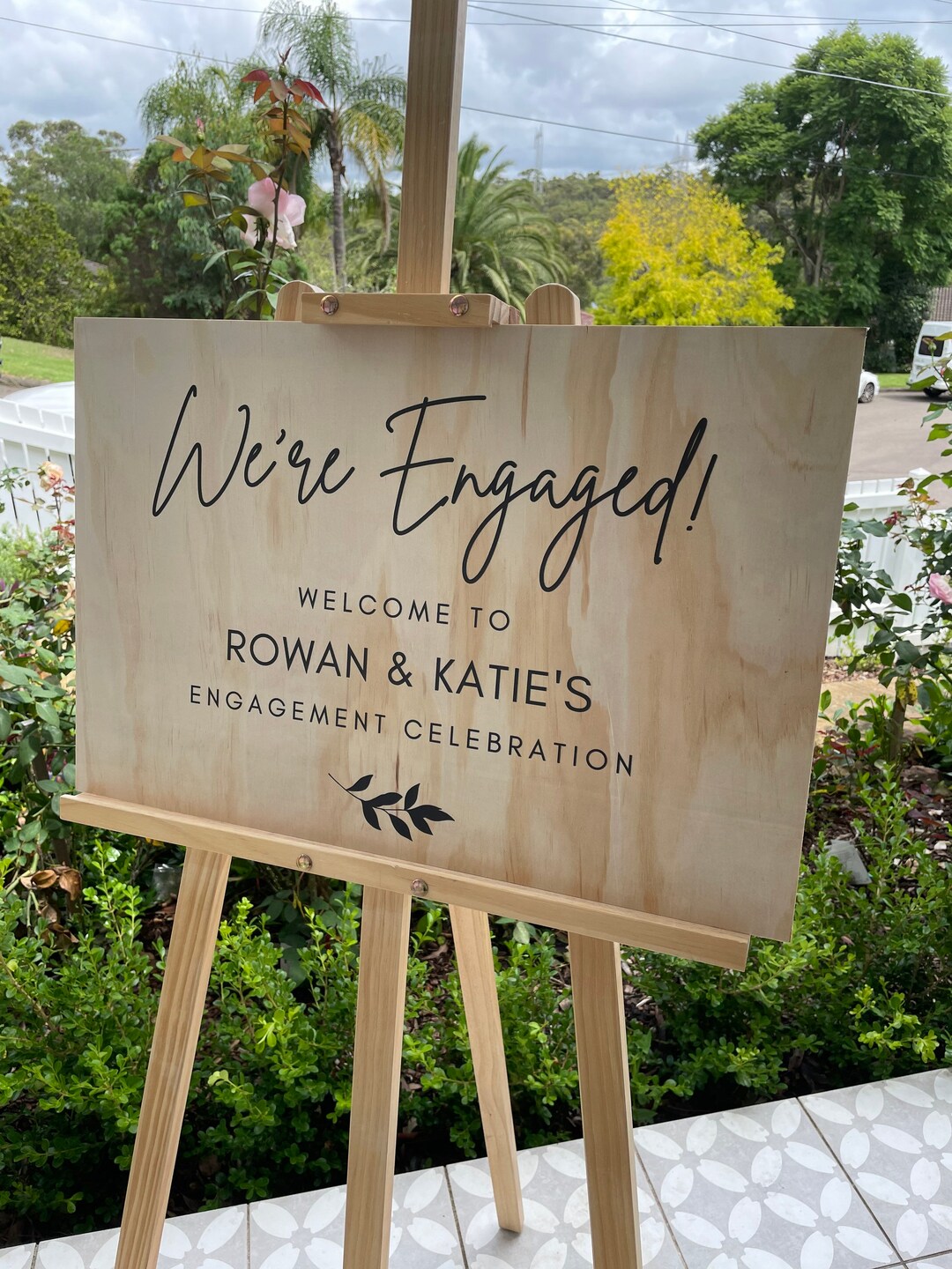 Rustic Timber Engagement Party Signage - Etsy