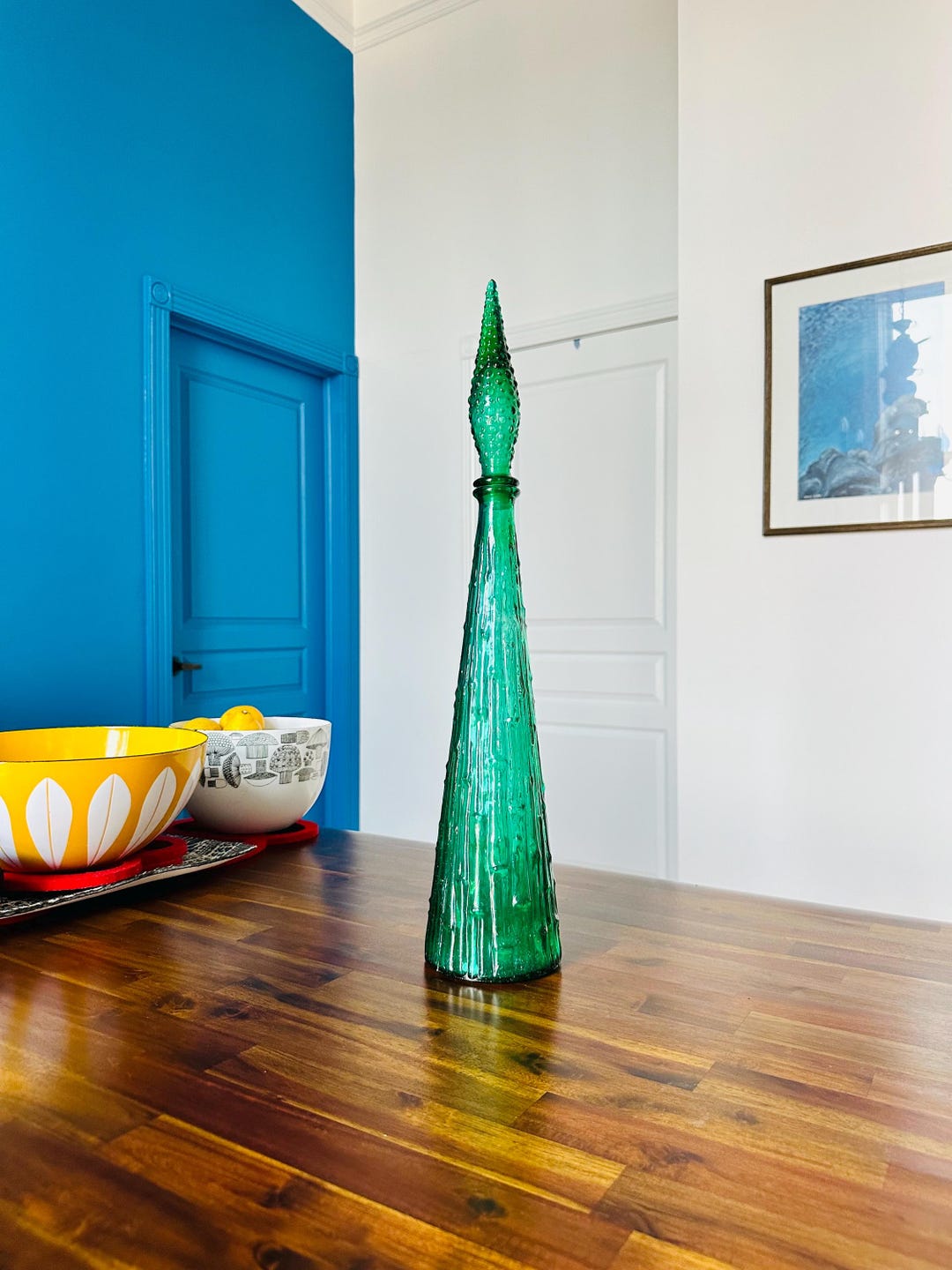 EMPOLI Iconic Italian Chic Genie Bottle in wax Drip Decor - Etsy