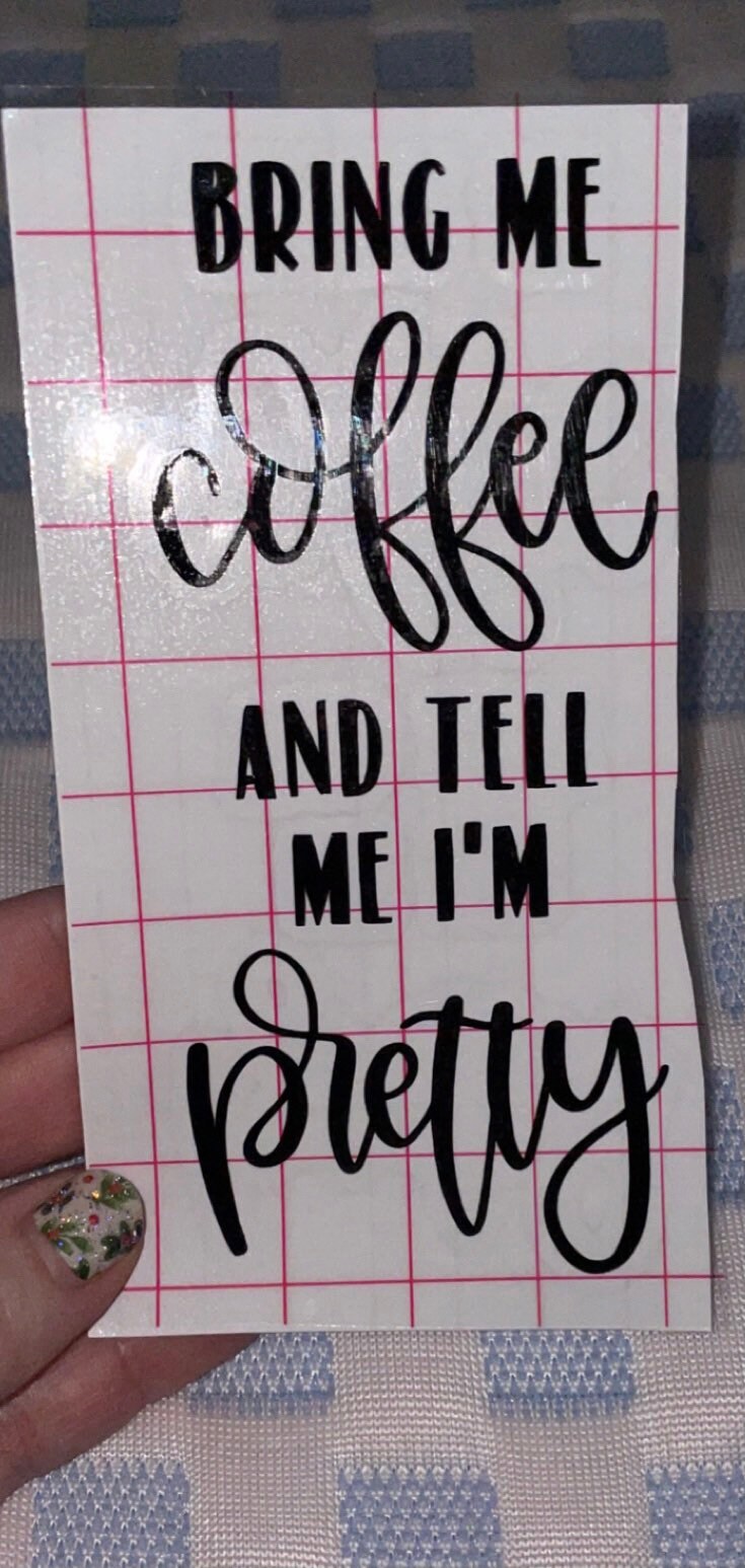Bring Me Coffee and Tell Me Im Pretty Decal | Etsy