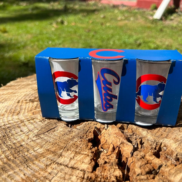 Chicago Cubs Glasses - Etsy