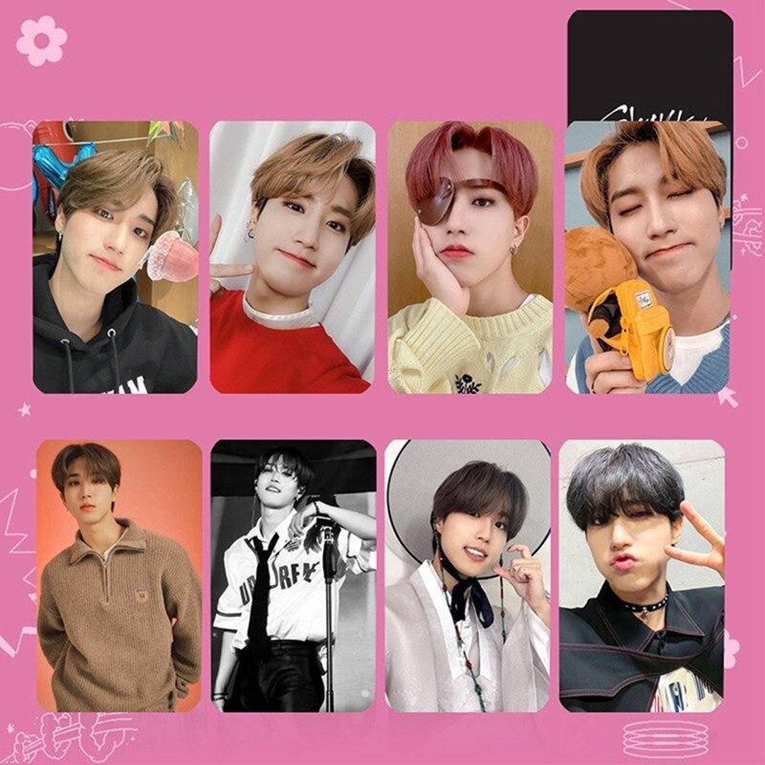 Kpop Stray Kids Photocards 8pcs Pack Printed Photo Cards High Quality Images Korean Boys Group ...