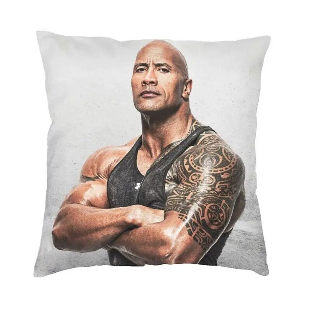 Dwayne Johnson Pillow Case Personalized Pillowcase Square Cotton Cover ...