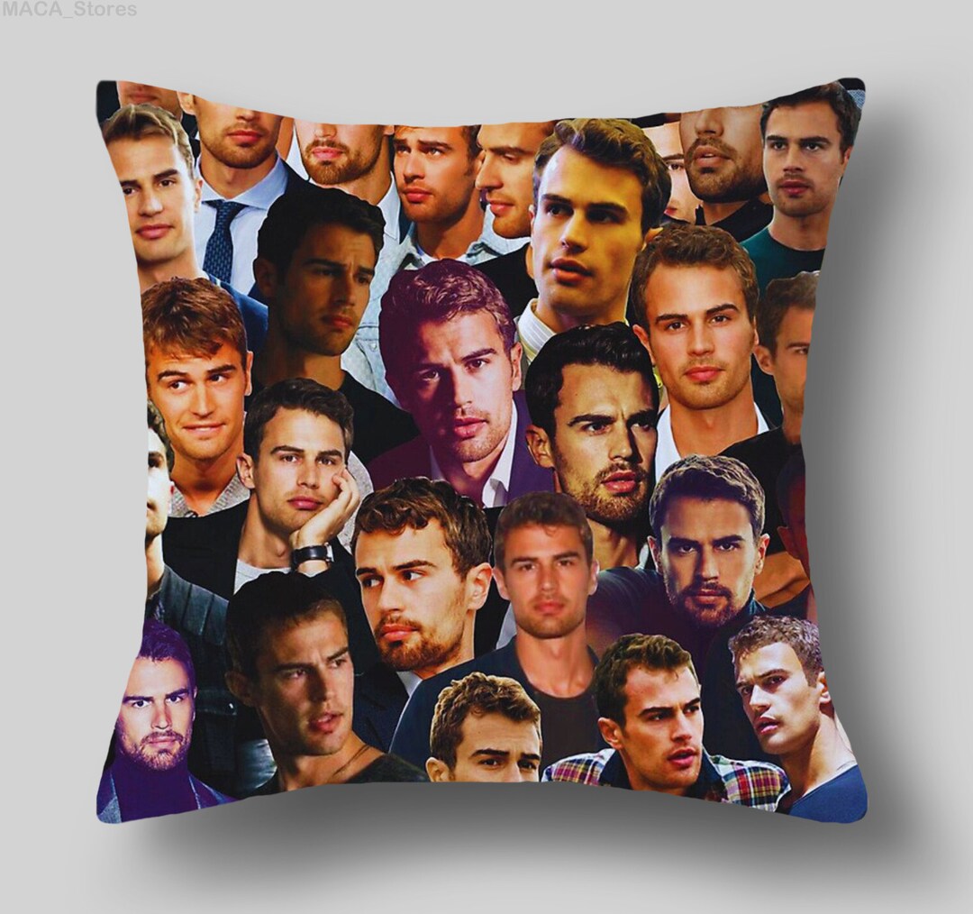 Theo James Pillow Case | Theo James Photo Collage Pillow Case Throw ...