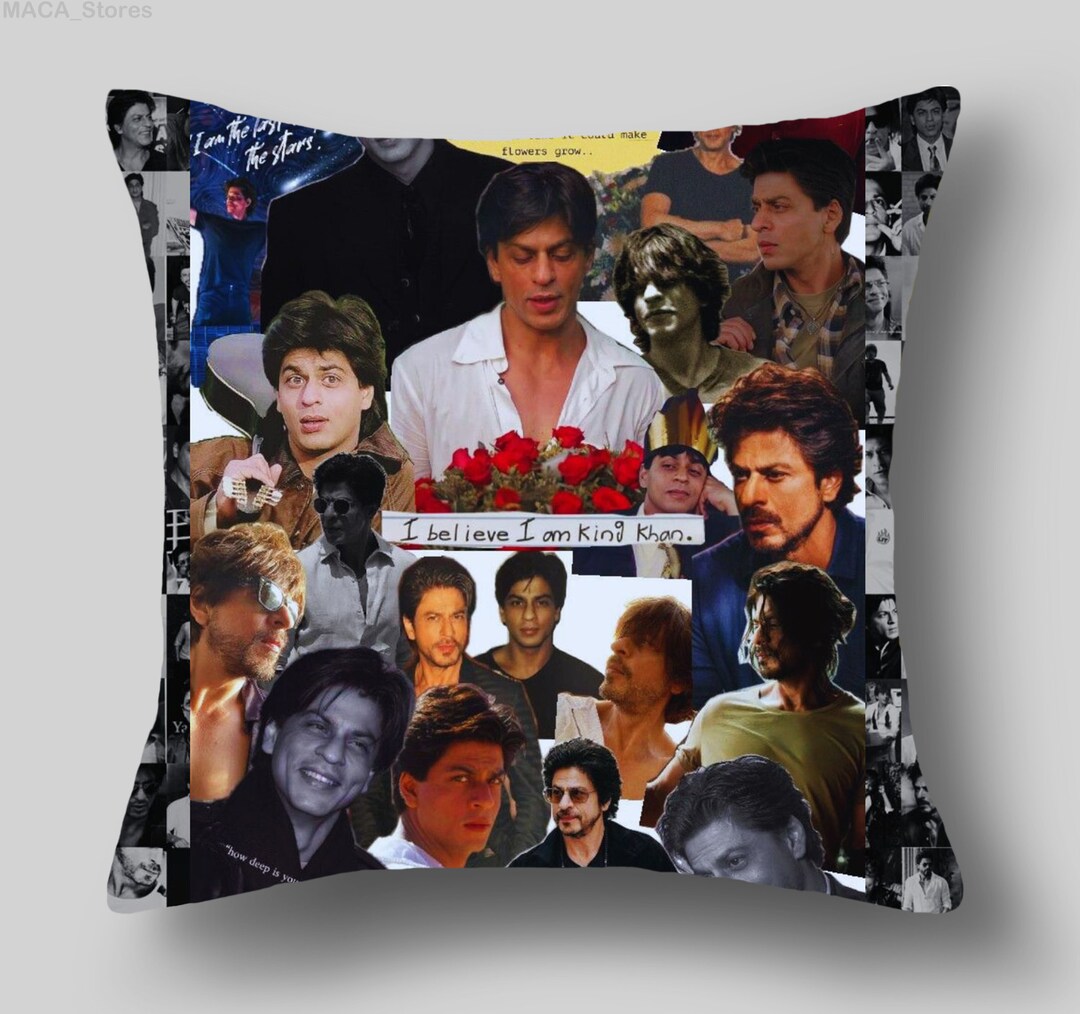 Shah Rukh Khan Photo Collage Pillow Case Bollywood King Khan SRK Pillow ...
