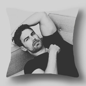 Theo James Pillow Case Christmas Gift DIY Custom Cushion Cover Birthday Gift Custom Christmas ...