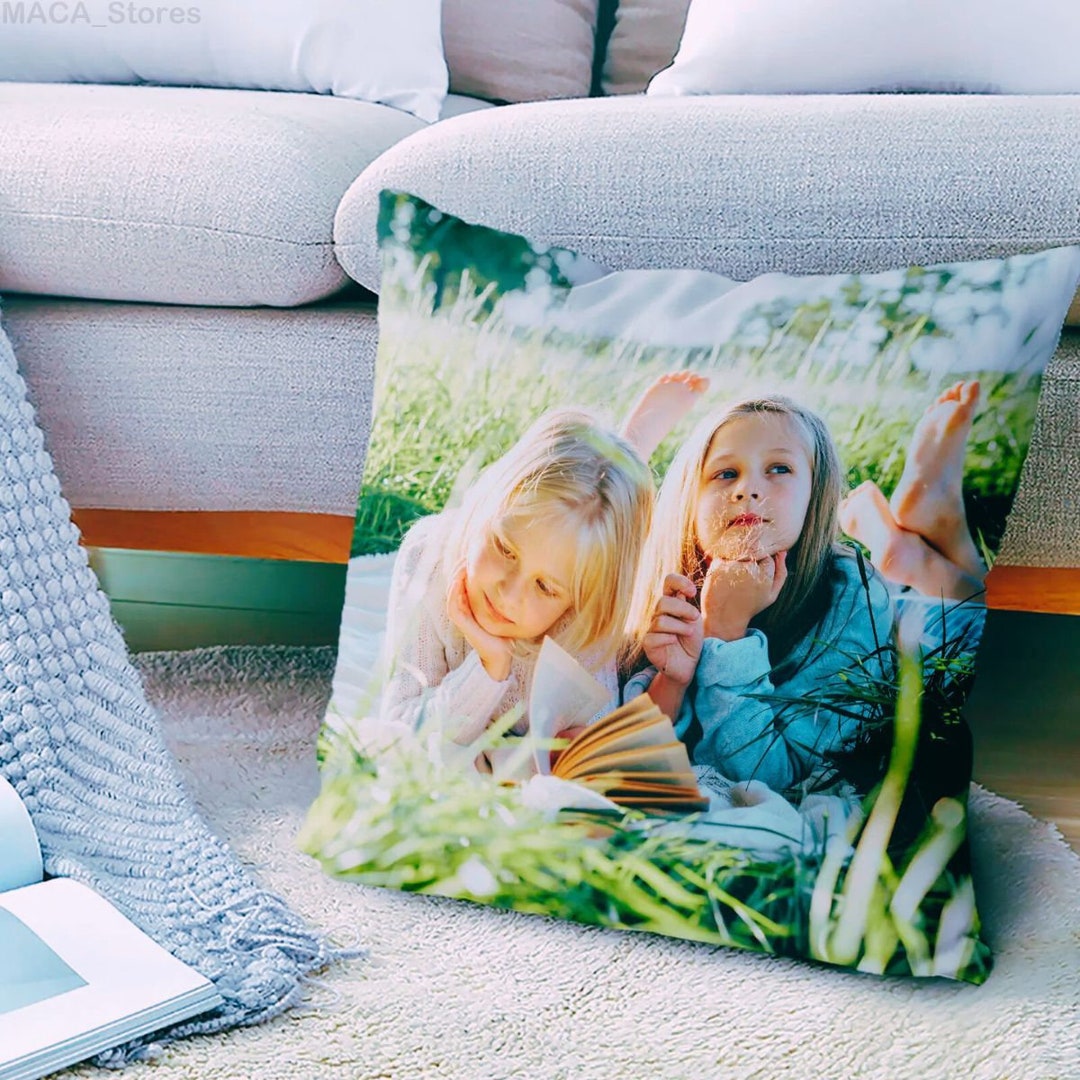 Personalised Photo Pillow Case Large Pillow Double Side DIY Custom ...