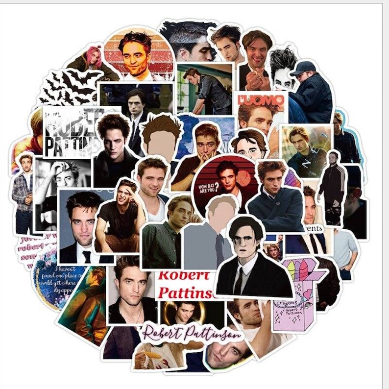 50pcs Robert Pattinson Stickers Pack Popular Actor DIY - Etsy