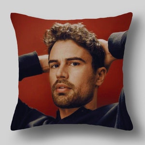 Theo James Pillow Case Christmas Gift DIY Custom Cushion Cover Birthday Gift Custom Christmas ...