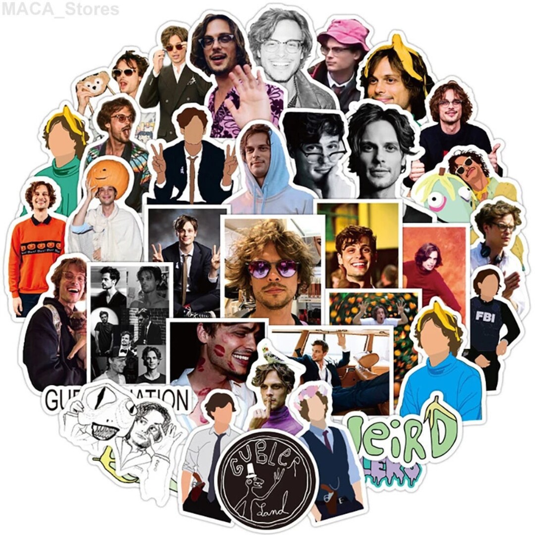 50pcs Matthew Gray Gubler Stickers Pack American Actor Birthday Gift ...