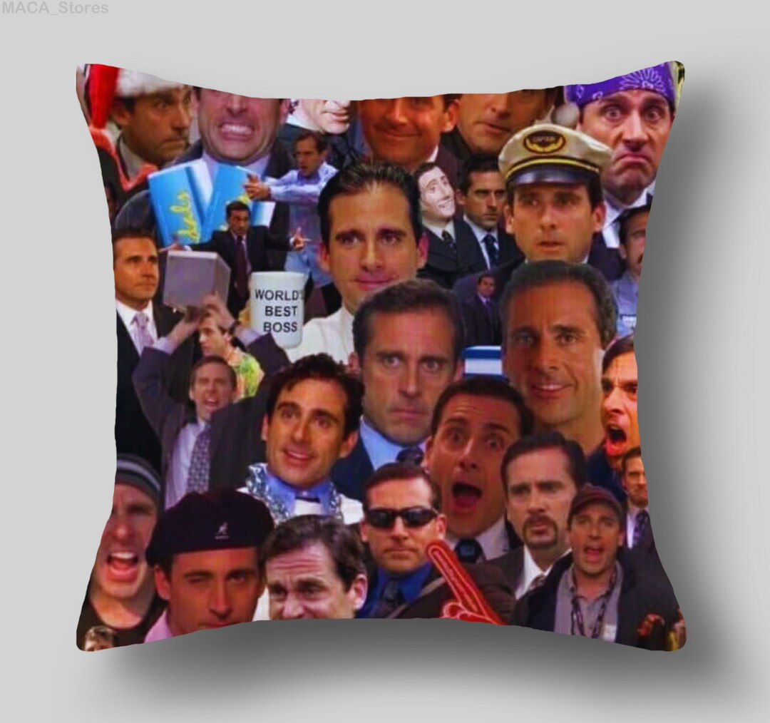 Steve Carell Photo Collage Pillow Case, Steve Carell Birthday Gift ...