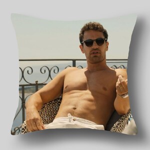 Theo James Pillow Case Christmas Gift DIY Custom Cushion Cover Birthday Gift Custom Christmas ...