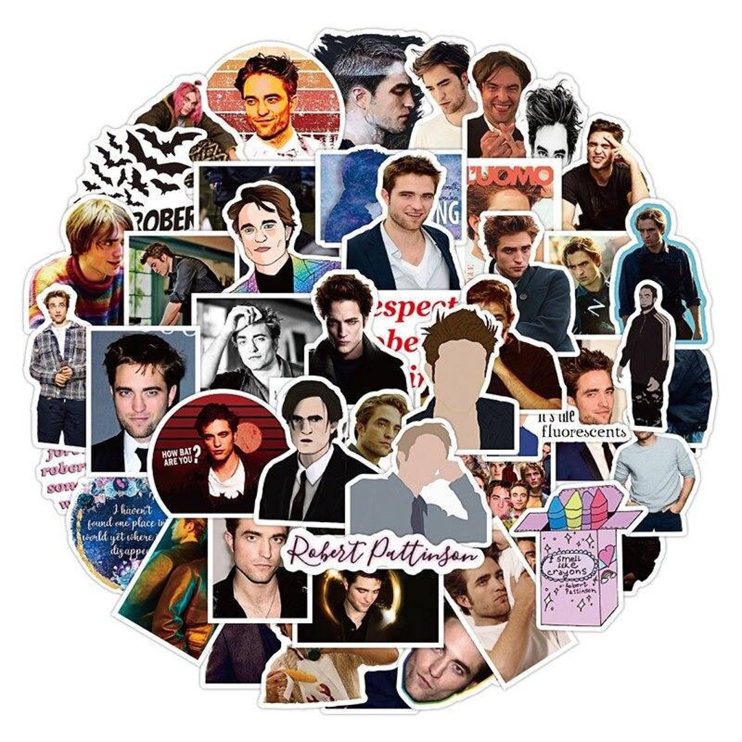 50pcs Robert Pattinson Stickers Pack Popular Actor DIY Decals for ...