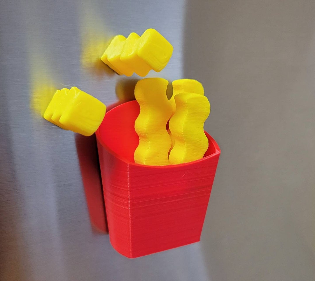 French Fries Magnet Set 3D Magnets Refrigerator Magnets Locker Magnets ...