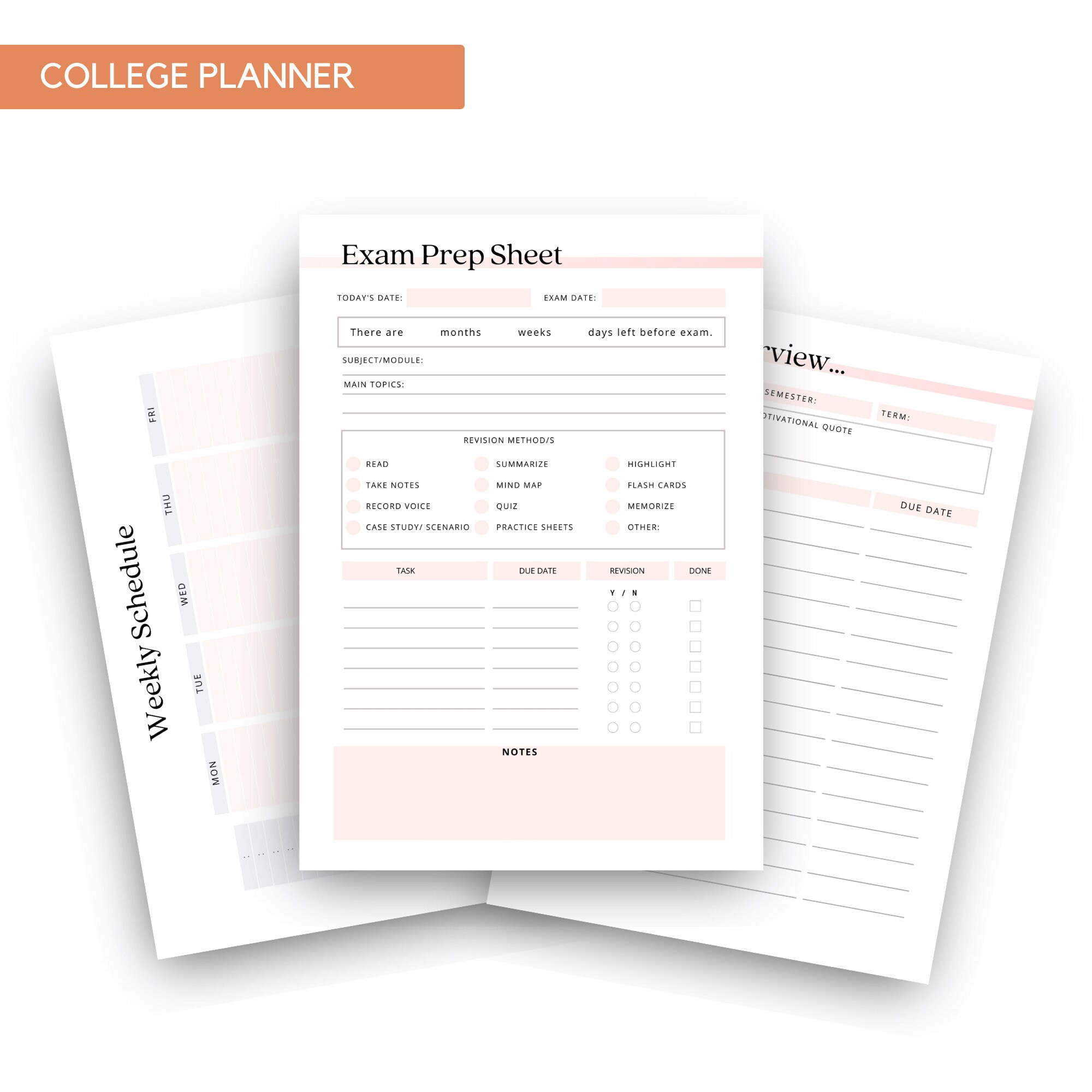 College and University Planner for High School and College Students ...