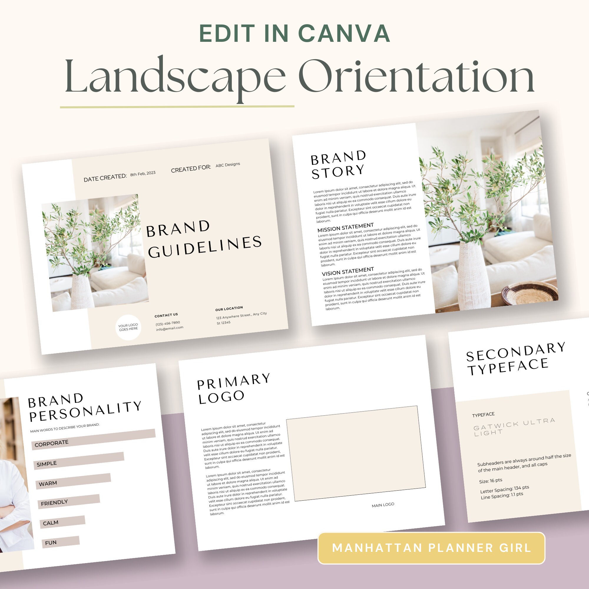 Brand Guidelines Kit, Business Branding, Social Media Branding, DIY ...