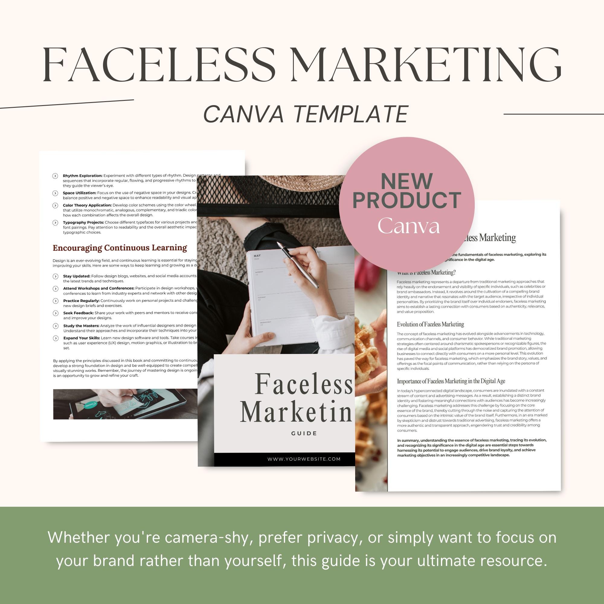 Faceless Marketing Strategy Guide, Marketing Planner, Digital Marketing ...
