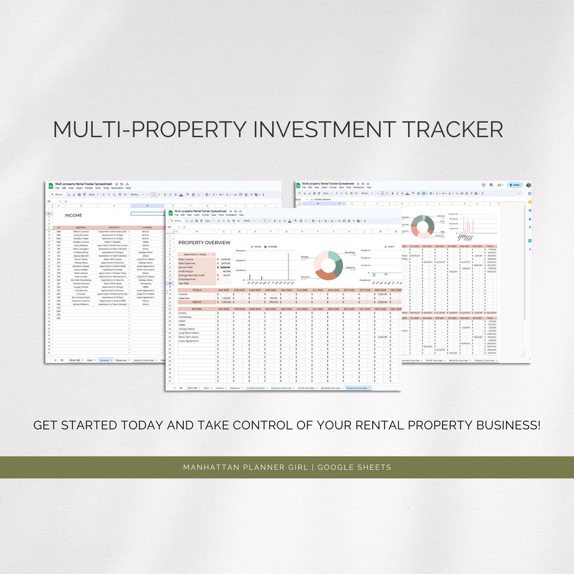 Ultimate Multi-property Rental Tracker, Real Estate Investments ...
