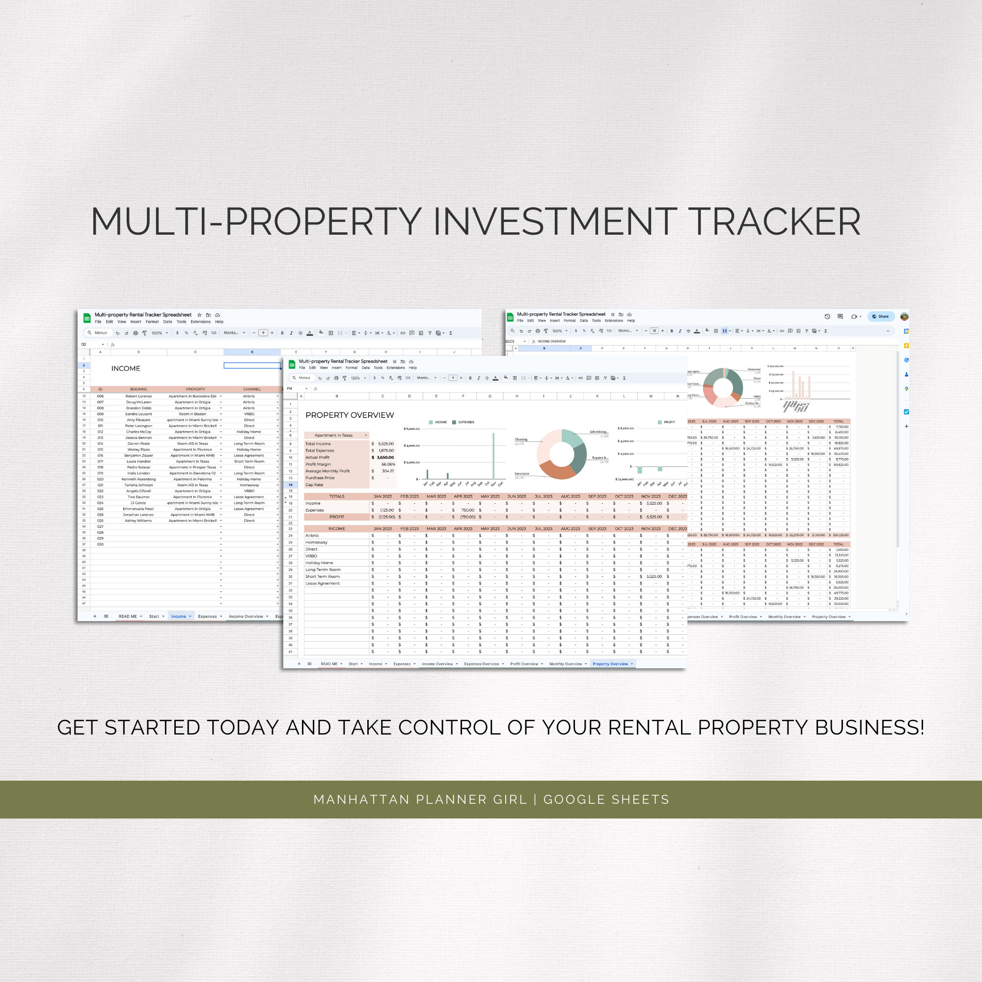 Ultimate Multi-property Rental Tracker, Real Estate Investments ...