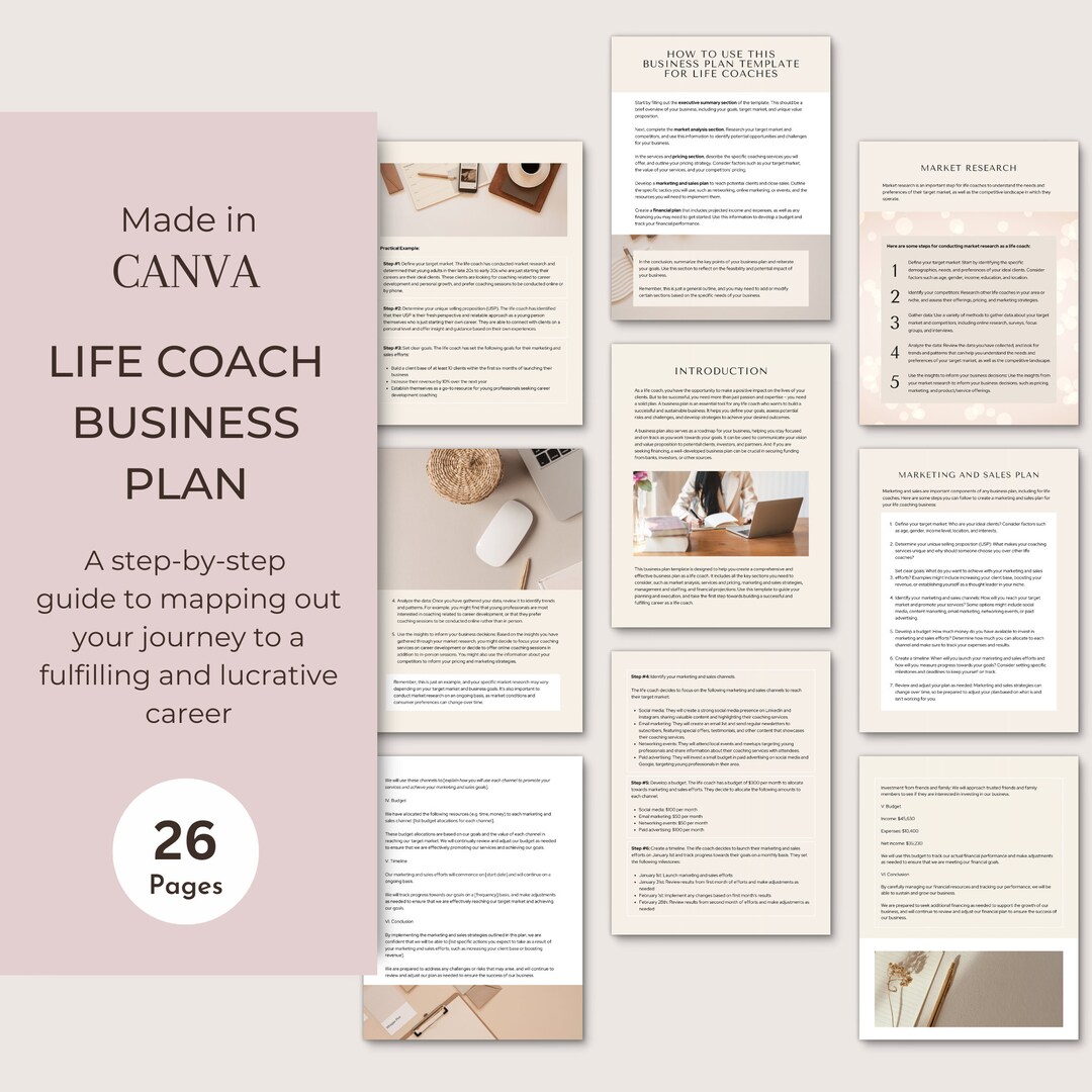 Ultimate Life Coach Business Plan Template: Your Blueprint to Success ...