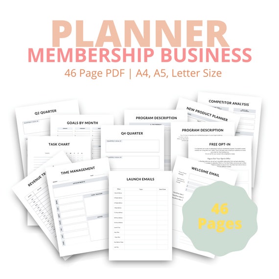 Paper & Party Supplies Calendars & Planners MEMBERSHIP BUSINESS PLANNER ...