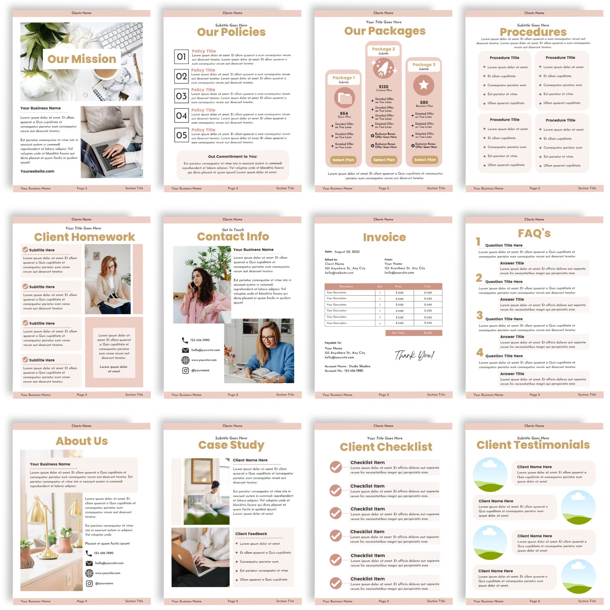 Welcome Guide Packet, Editable Client Onboarding Templates, Toolkit for ...