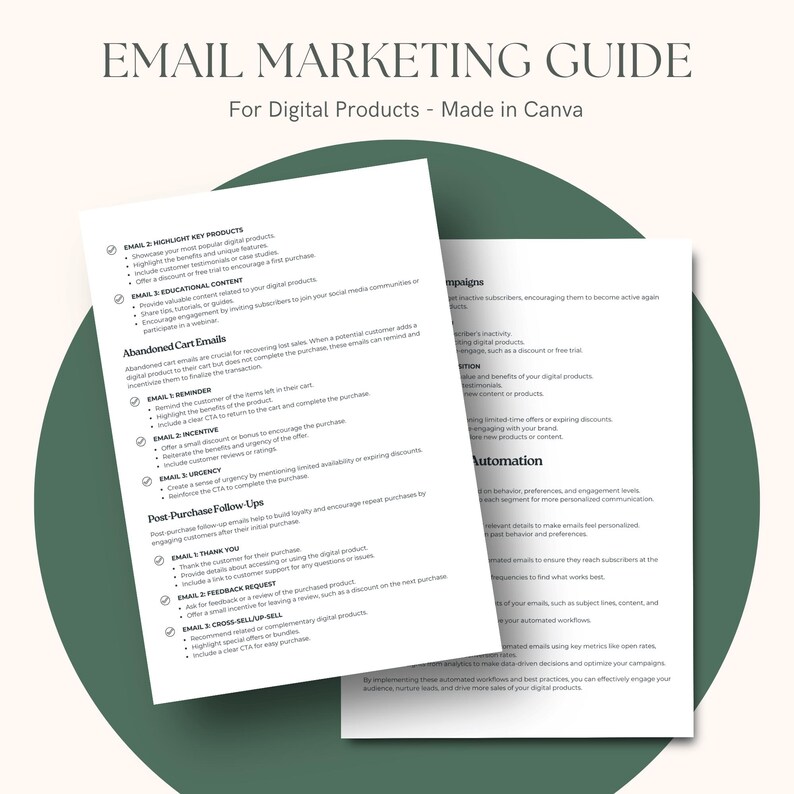 Email Marketing for Digital Products Workbook, Marketing, Digital ...
