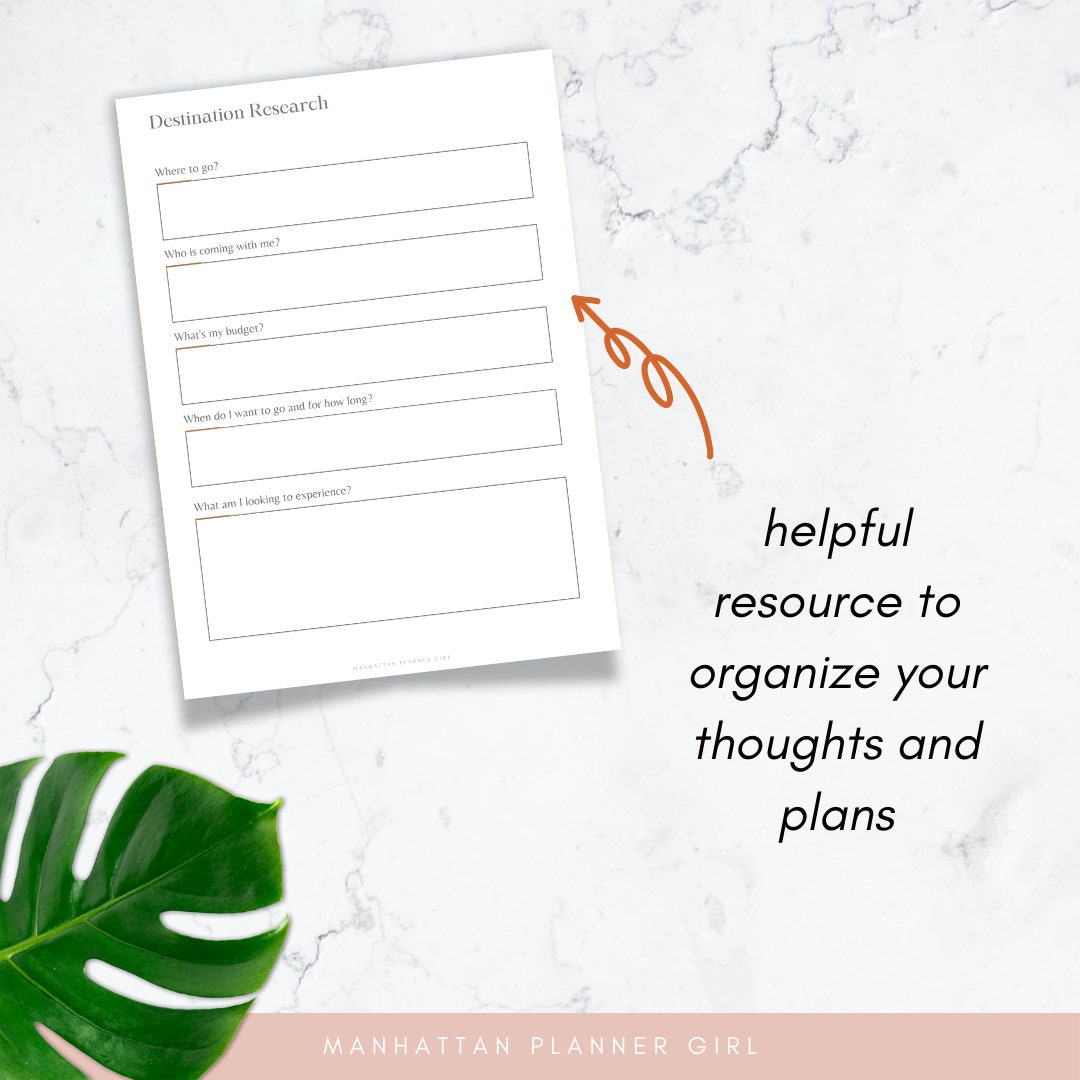 Printable Travel Organizer, Plan Your Trip, Itinerary Builder, Packing ...