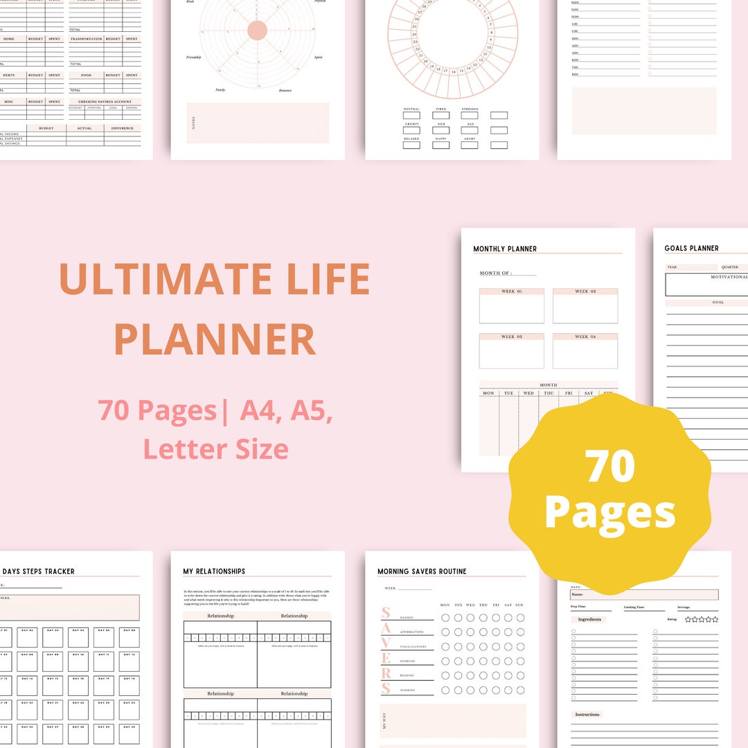 Ultimate Life Planner | 2024 Planner | Goals Planner| Live Your Best ...