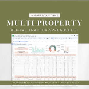 Ultimate Multi-property Rental Tracker, Real Estate Investments ...