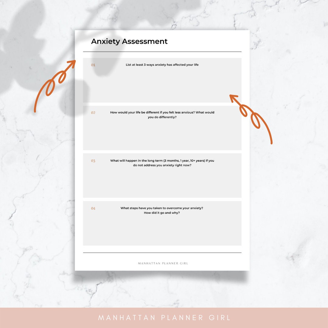 Reduce Anxiety and Stress Workbook Calm Your Mind and - Etsy