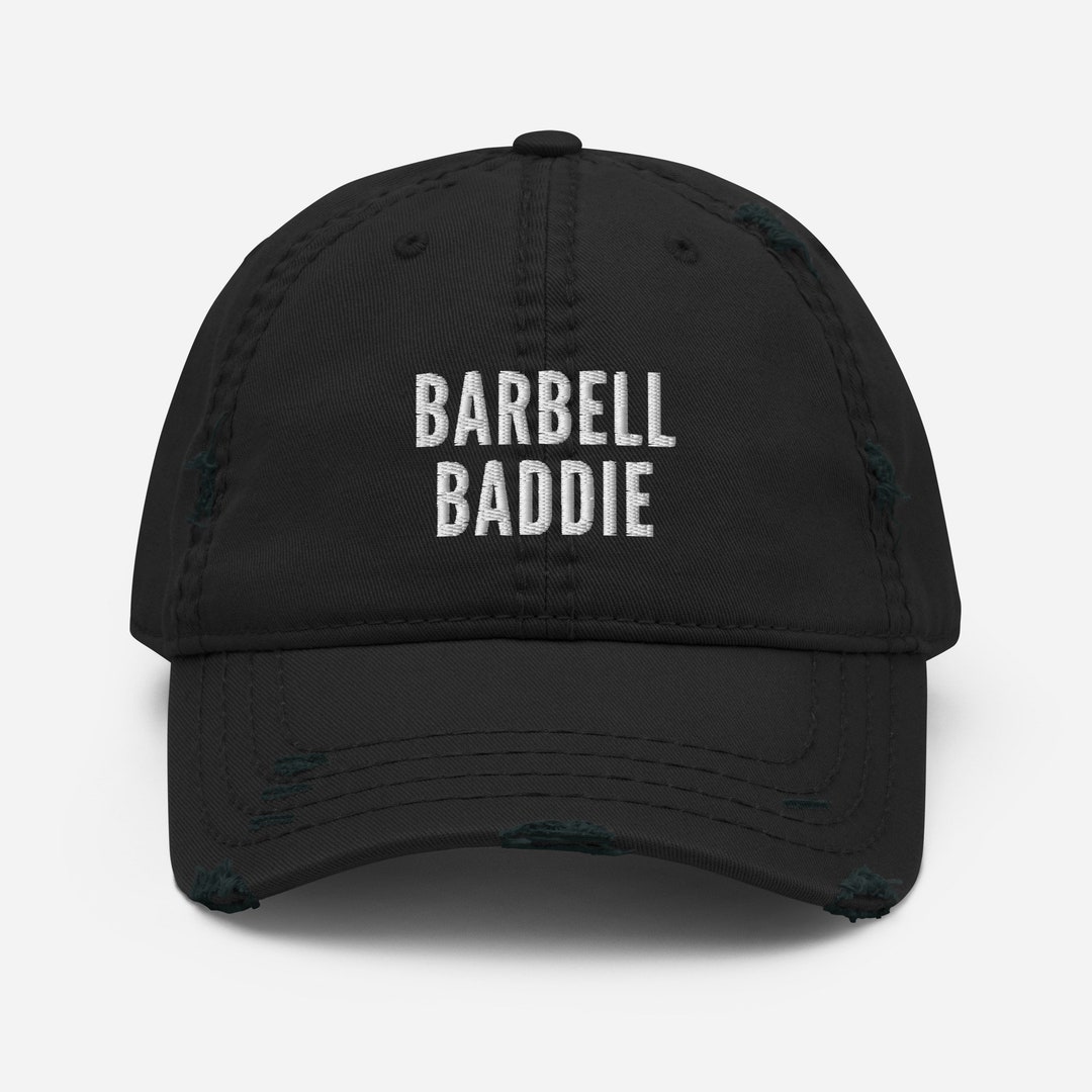 Barbell Baddie Distressed Dad Hat - Etsy