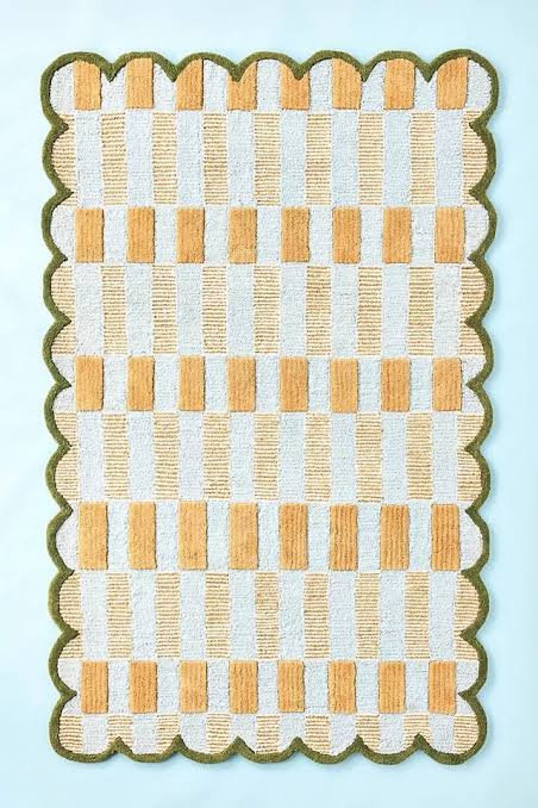 Irrigular Rug Plaid Hand Tufted Modern Woolen Carpet Area Rug Irregular ...