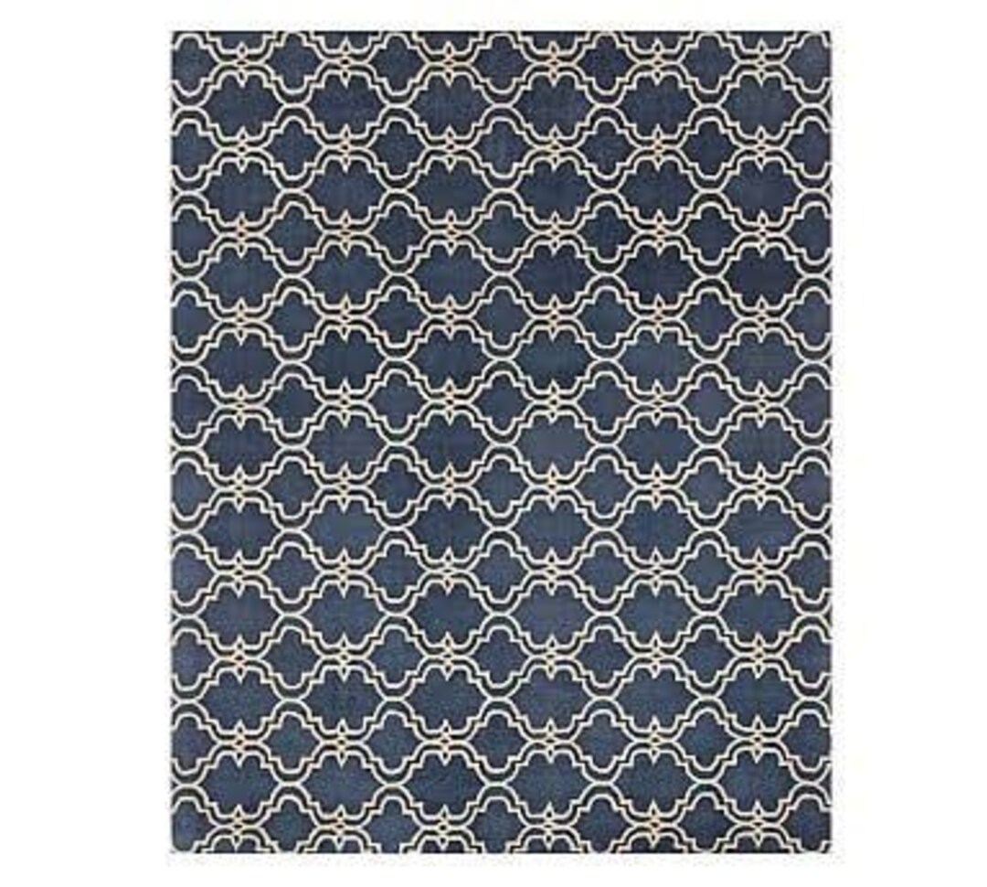 Hand Tufted Scroll Tile Rug Traditional Area Rug Modern Woolen Carpet ...