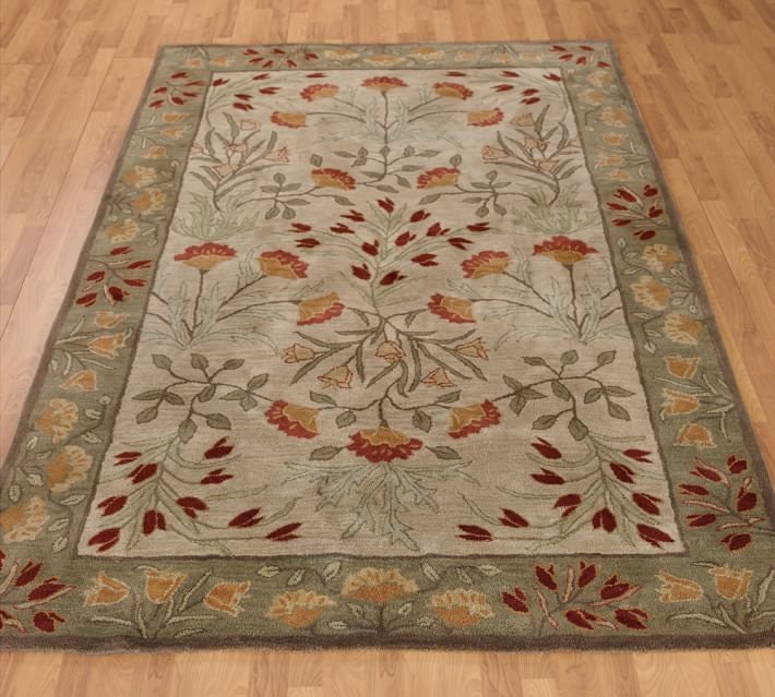 Tufted Wool Rug 5x8 8X10 9x12 Adela Vintage Multi Traditional - Etsy
