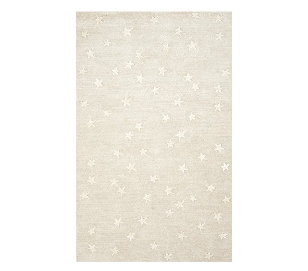 100% Authentic Star Kids Rug Ivory Area Rugs Children Nursery Wool Area ...