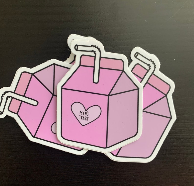 Men's Tears Juicebox Sticker, Funny Feminist Sticker, Laptop Sticker - Etsy