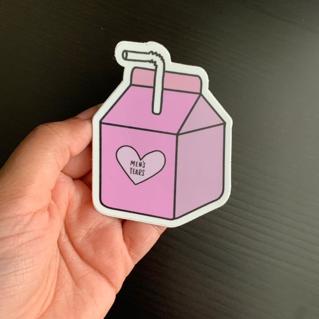 Men's Tears Juicebox Sticker, Funny Feminist Sticker, Laptop Sticker - Etsy