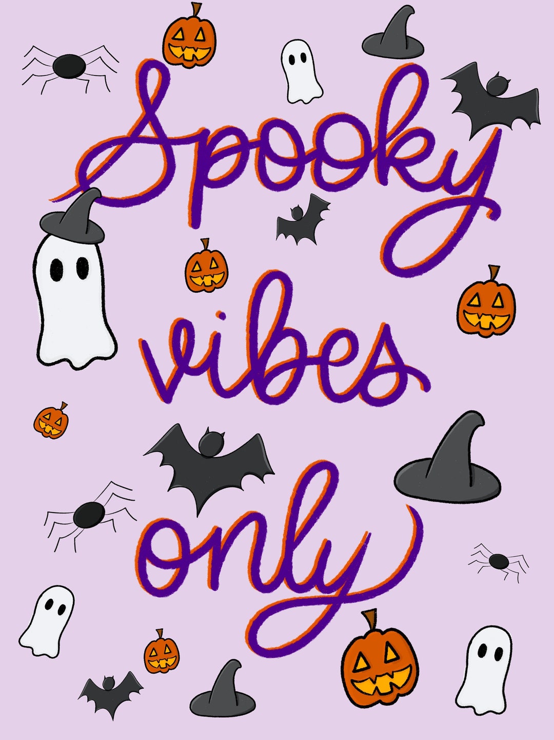 Spooky Vibes Only iPad Background PNG Digital File - Etsy
