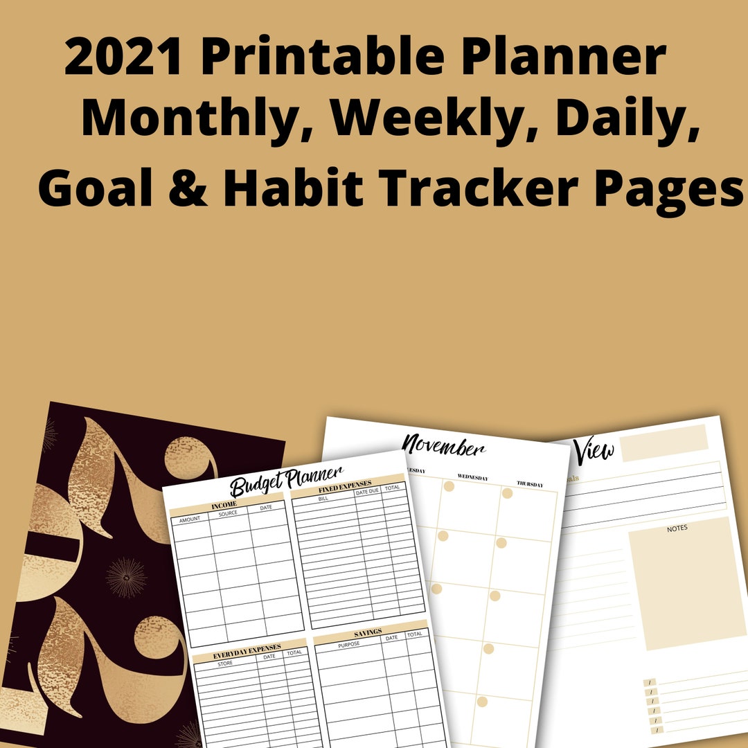 Digital Personal Printable 2021 Planner - Etsy