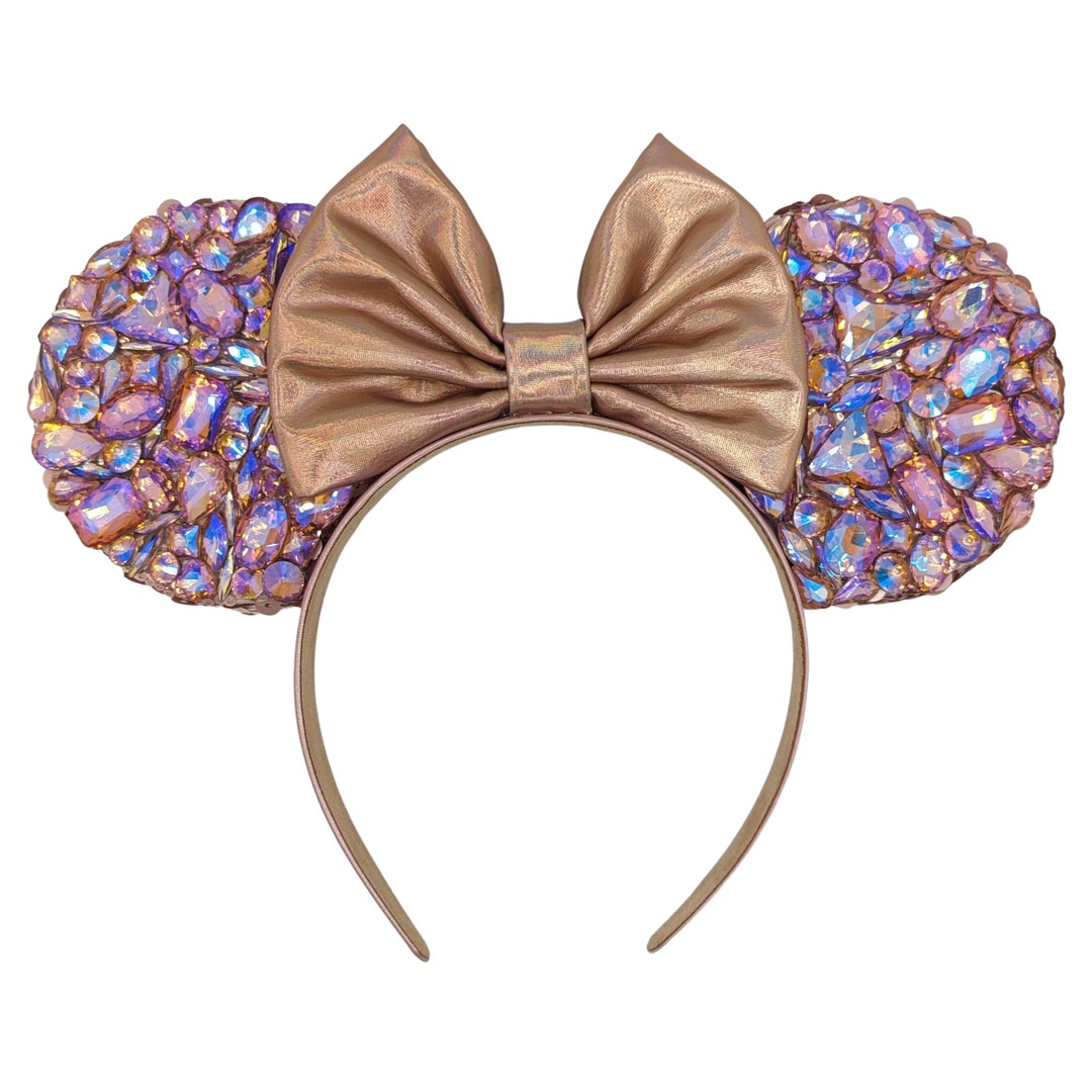 Deluxe Rose Gold Glass Gem Mouse Ears - Etsy