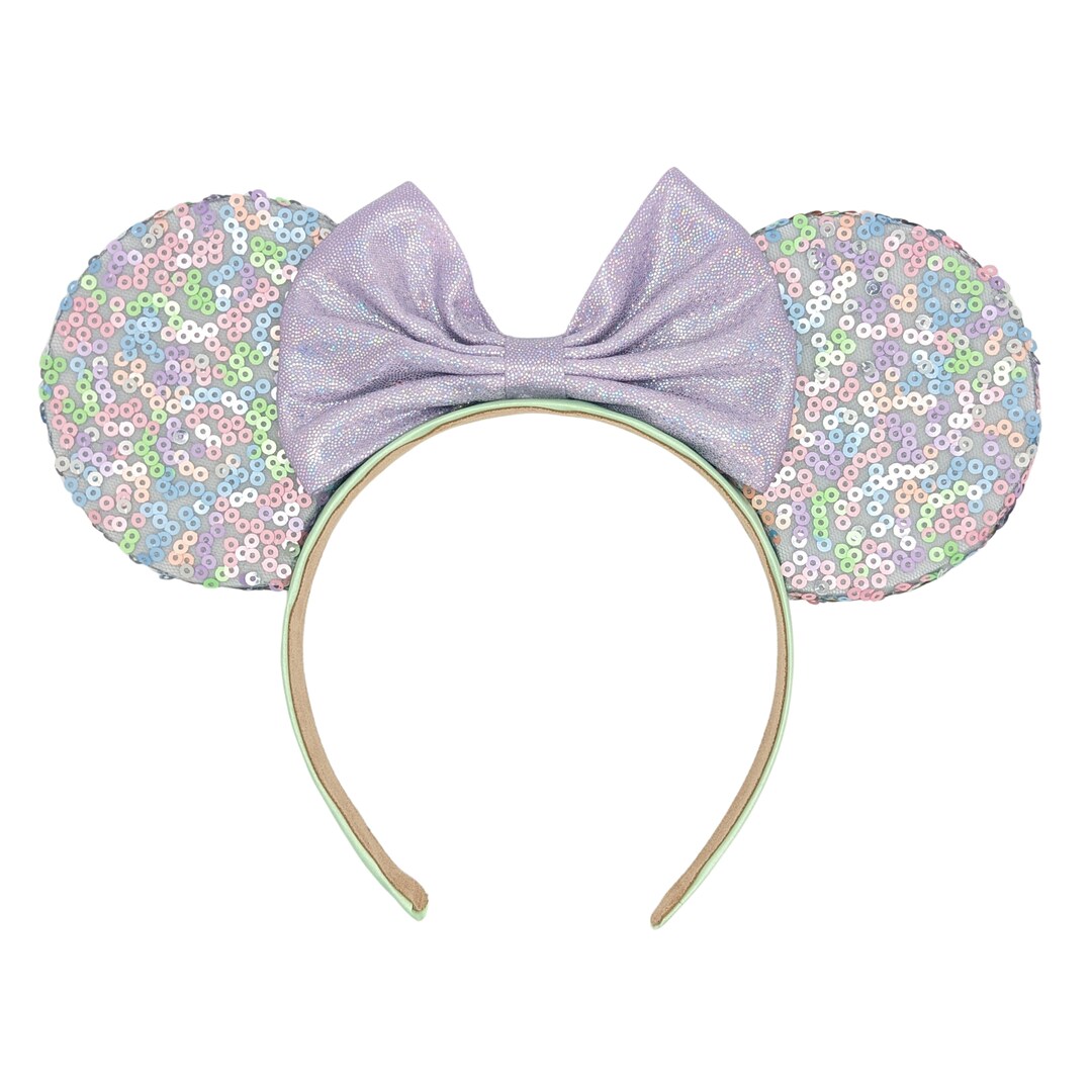 Purple Pastel Punch Sequin Fabric Mouse Ears - Etsy