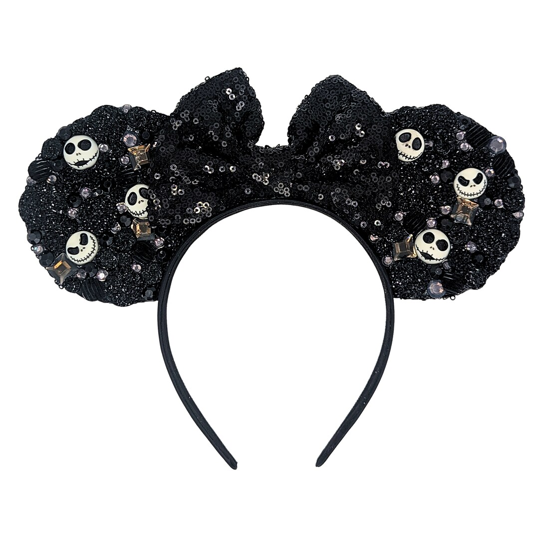 Jack Skellington Skull Dots Gem Medley Ears - Etsy