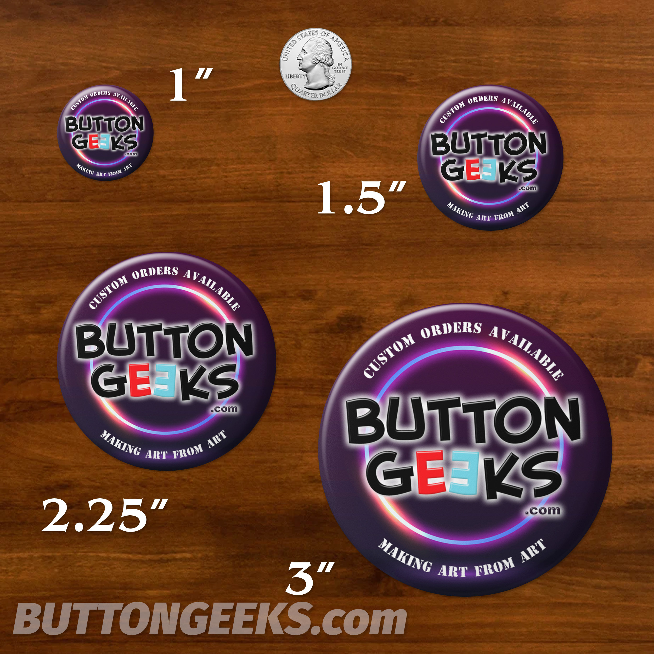 IT 5-button Pack 1 1.5 2.25 3 - Etsy UK