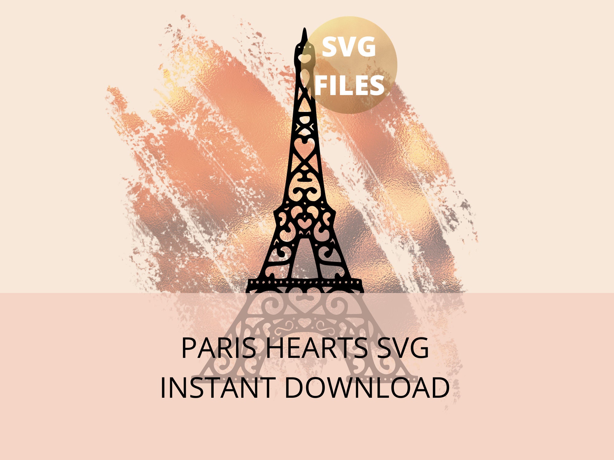 Paris SVG, Paris Hearts, Love for Paris, Wall Art, DIY Home Decor ...
