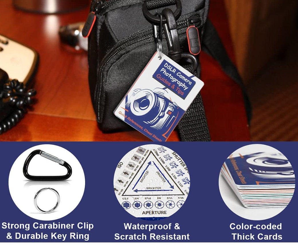 DSLR Photography Cheat Sheet Cards Waterproof and Scratch Resistant ...