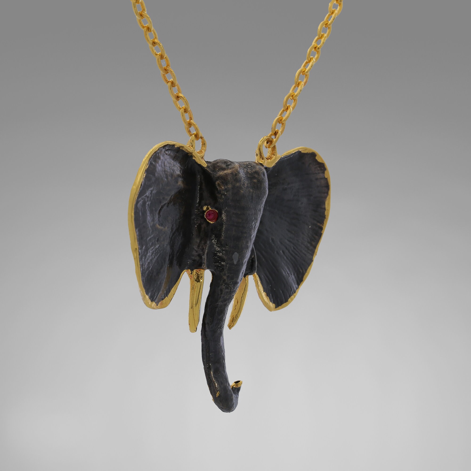 African Safari: Elephant Necklace With Mixed Metal - Tribal Aesthetic ...