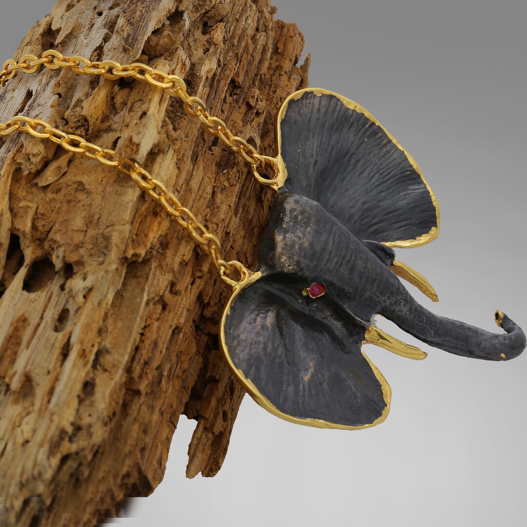 African Safari: Elephant Necklace With Mixed Metal - Tribal Aesthetic ...